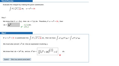 solved tutorial exercise evaluate the integral by making the
