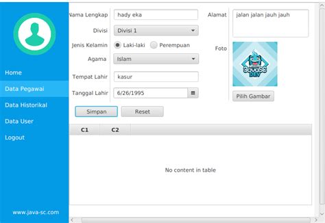 cara menyimpan data ke database dengan netbeans sumber