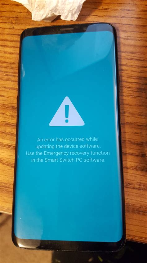 i recently purchased a galaxy s9 refurbished it has an error it say