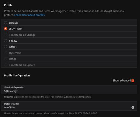 general mqtt thing jsonpath transform incoming value format field is