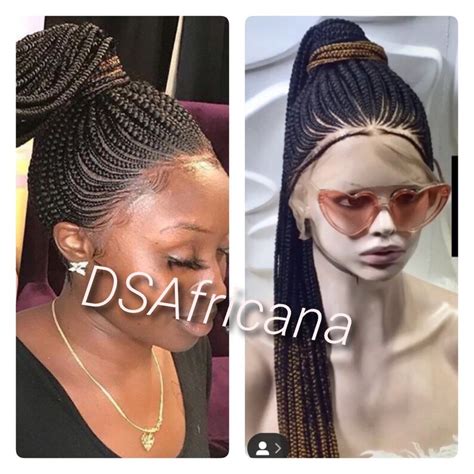 Full Lace Suku Cornrow Braided Wig Etsy