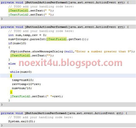java program to reverse a number ~