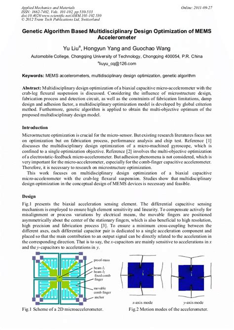 genetic algorithm based multidisciplinary design optimization of mems