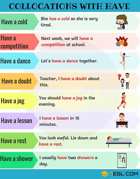Expressions With Have 120 Useful Collocations With Have • 7esl