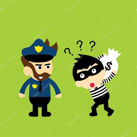 Thief And Policeman Stock Vector Image By ©tackgalich 37483273