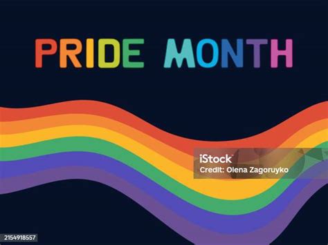 Pride Month Banner Lgbt Flag Wave Rainbow Colored Lgbtqiaの文化のベクターアート