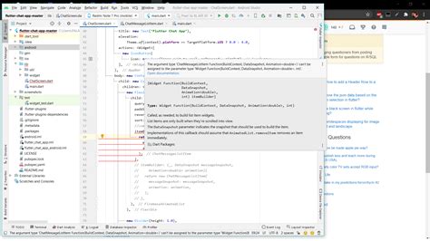 error in building chat screen in flutter using firebase stack overflow