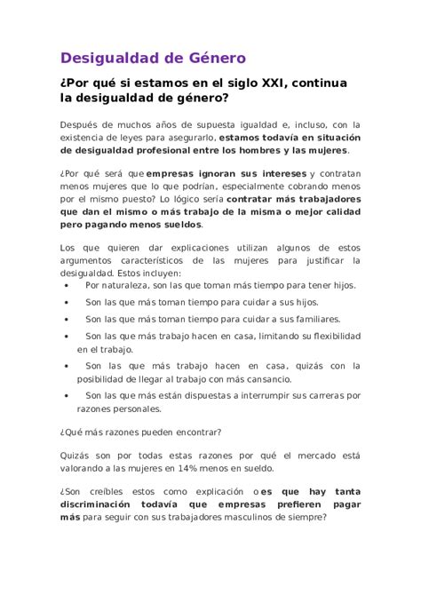 Doc Desigualdad De Género Andrea Fa