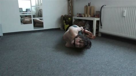 Homebound Leather Cuffed Hogtie Endurance Challenge For Afsana Kink