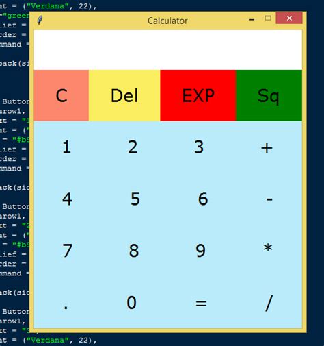 simple calculator app gui in python free source code free source code