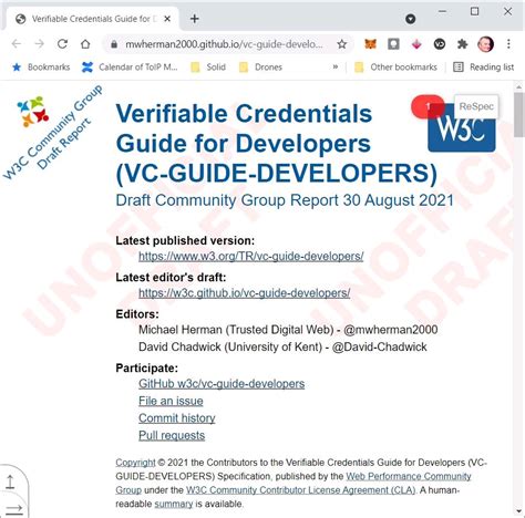 verifiable credentials guide for developer call for participation