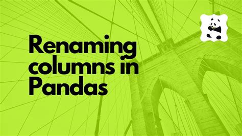 renaming columns in pandas rename specific columns in