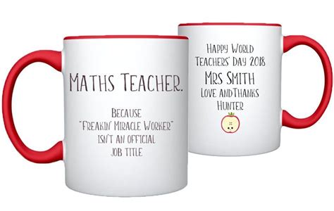 Math Teacher Mug Personalized Teacher Mug Personalised Etsy Australia