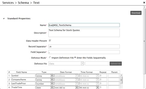 creating text schema activity adeptia suite help