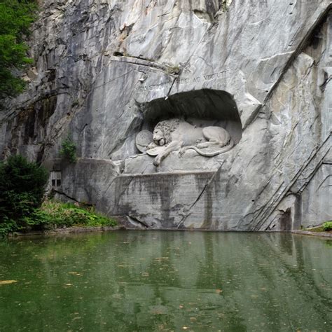 The Lion Monument Or The Lion Of Lucerne Designed By Bertel