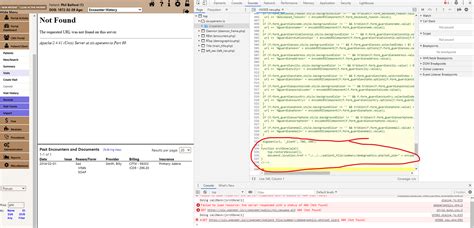 openemr frames 404 error main window with patient search openemr