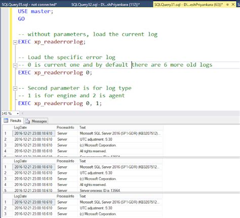 dinesh s blog being compiled reading sql server error log
