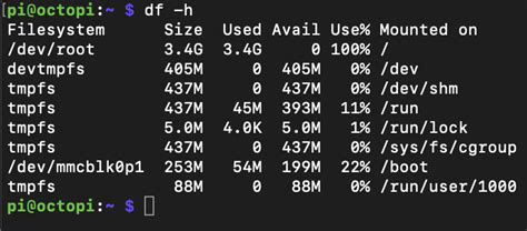 raspberry pi is full in dev root 100 get help octoprint community