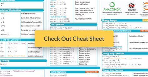 python basics cheat sheet
