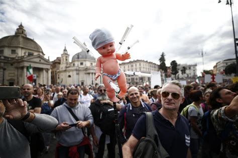 Thousands March In Rome To Protest Workplace Vaccine Rule Ap News