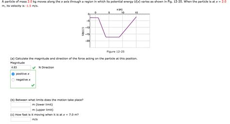 solved a particle of mass 2 0 kg moves along the x axis t