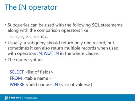 sql subqueries online presentation