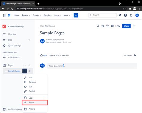 how to delete a page in confluence