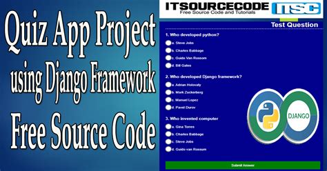 django quiz app with source code