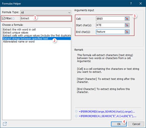 how to extract text between two words in excel
