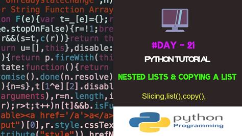 python tutorials nested lists copy list list as an argument to a