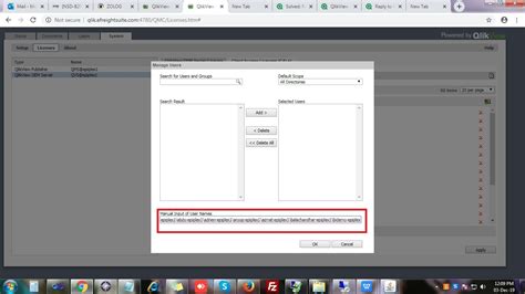 solved access denied the server qvs has no user cal for qlik