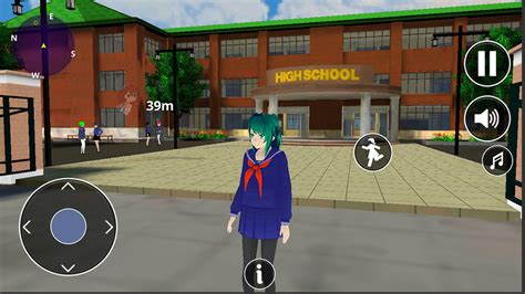 Anime High School Yandere Mädchen Lebenssimulator Echte Schul Sakura