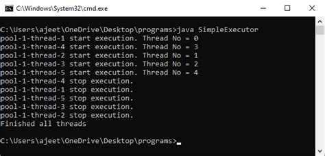 executor framework java javatpoint