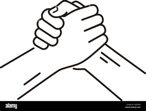 Arm Wrestling Hands Stock Vector Images Alamy