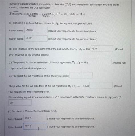 solved suppose that a researcher using data on class size