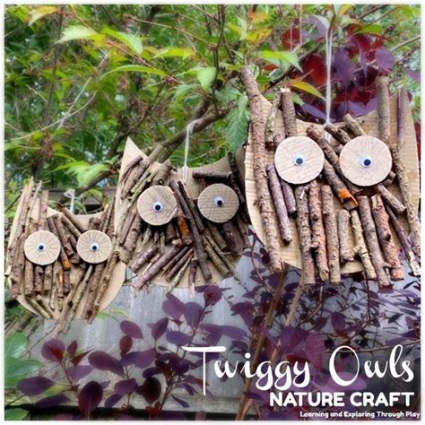 learning and exploring through play twig owl craft twig crafts