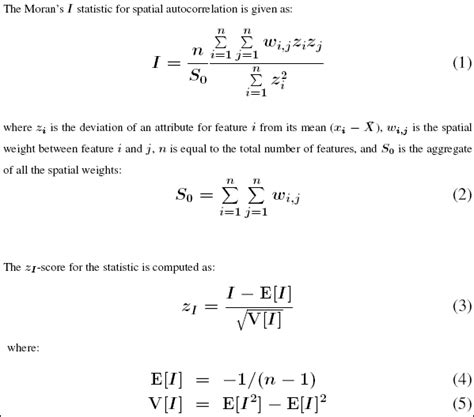 how spatial autocorrelation global moran s i works—arcmap documentation