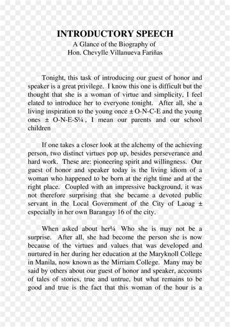 Sample Script For Introduction Of Speaker Coverletterpedia