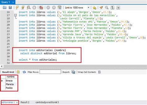 Temario Insertar Registros Con Valores De Otra Tabla Insert Select