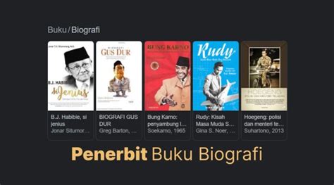 Penerbit Buku Biografi And Autobiografi Penerbit Bukunesia