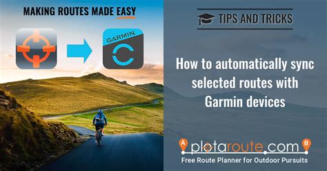 how to sync your routes to garmin