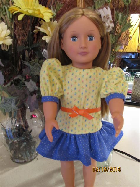 Yellow And Blue For Spring Dress For 18 Doll Spring Dress Summer