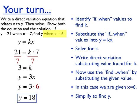 unit 4 hw 7 direct variation and linear equation give 2 points