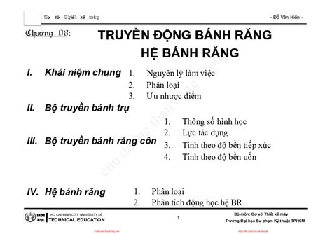 [pdf]nguyên Lí Chi Tiết Máy Giáo Trình Bài Giảng Bài Tập Lớn đề Thi