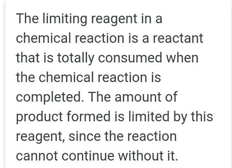 Define Limiting Reactants