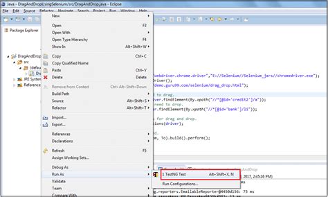 how to drag and drop in selenium example