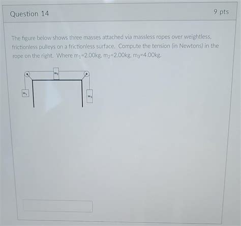 Solved The Figure Below Shows Three Masses Attached Via