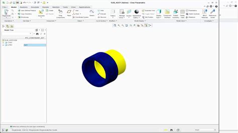 tutorial component of a sub assembly with different constraint sets in