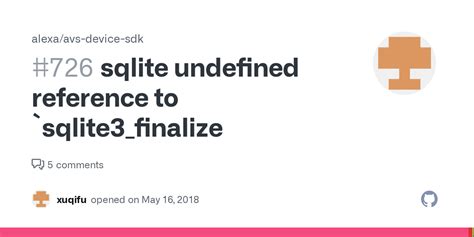 sqlite undefined reference to `sqlite3 finalize · issue 726 · alexa