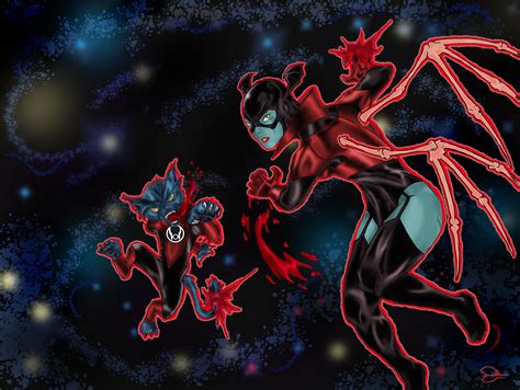 Red Lanterns Bleez And Dex Starr By Empkin On Deviantart